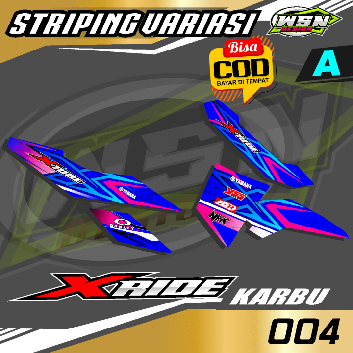 STICKER KEREN-Sticker Striping X RIDE 115 karbu 004-Stiker Variasi List ...