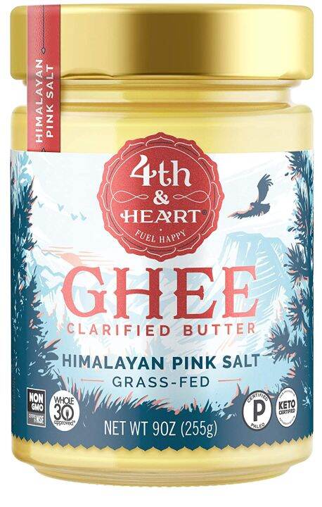 4th & Heart Himalayan Pink Salt Grass-Fed Ghee Clarified Butter, 9 oz ...