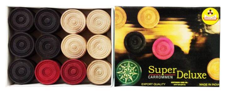 Ashwin CarromMen Carrom seed coin Wooden Super Deluxe | Lazada