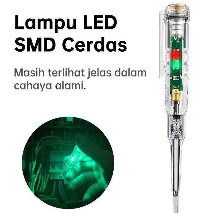 Obeng Tester / Tespen Obeng Minus Test Pen Listrik Tes Lampu Indikator ...