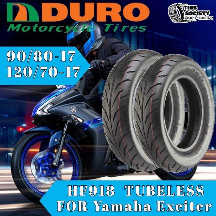 DURO HF918 ขนาด 90/80-17+120/70-17 | Lazada.co.th