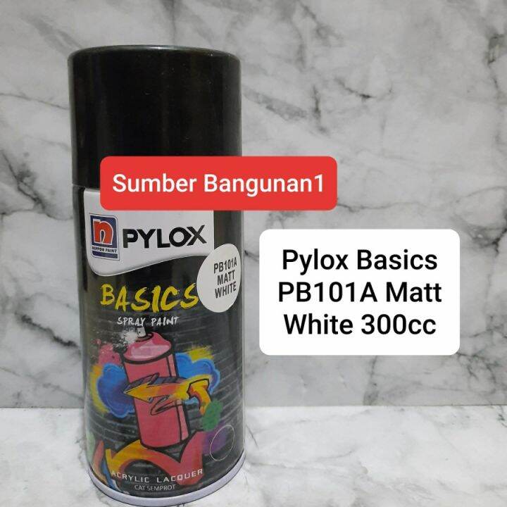 Pylox basics PB101A Matt White 300cc putih doff cat semprot nippon | Lazada Indonesia