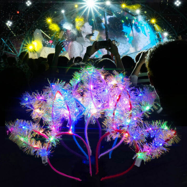 Microgood เรืองแสงคาดศีรษะที่น่าสนใจ3-Speed กระพริบ14ไฟเรืองแสงในที่มืดส่องสว่างหูกระต่ายผมวง ...