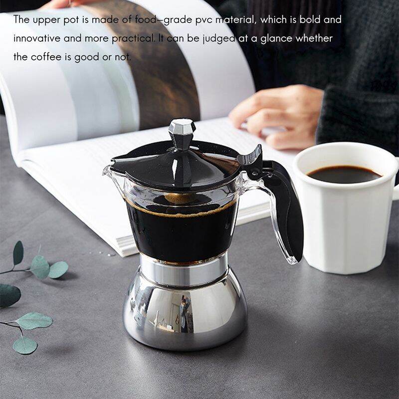 【GL-Tech】โมก้าพอท 4 Cup Stovetop Espresso Maker -Cuban Coffee ...