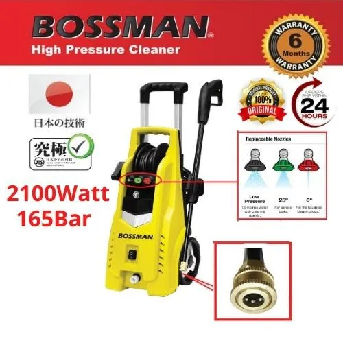 BOSSMAN INDUCTION MOTOR HIGH PRESSURE WATER CLEANER BPCI-21 2100W ...