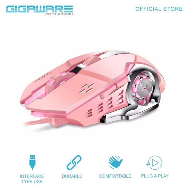 Gigaware 6 Buttons Wired Computer Gaming Macro Programming Mouse Cherry ...