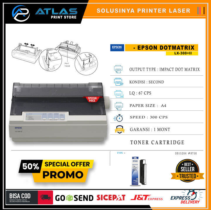 Printer Epson Dot Matrix LX-300+II Printer Bekas Murah | Lazada Indonesia