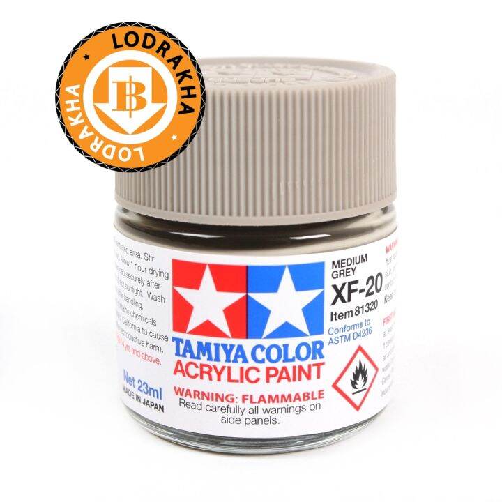 สีมีเดี้ยมเกรด้านสูตรน้ำ Tamiya Acrylic XF20 Medium Grey 10ml | Lazada ...