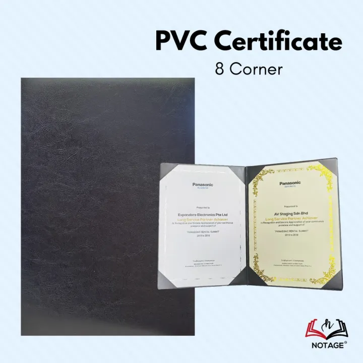 A4 Seminar Folder PVC 8 corner/2 side Certificate Holder/ Penyimpanan ...