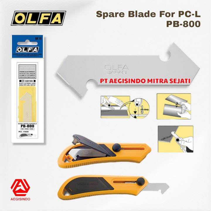Olfa Refill PC-L Heavy Duty Plastic Laminate Acrylic cutter (PB-800) | Lazada Indonesia