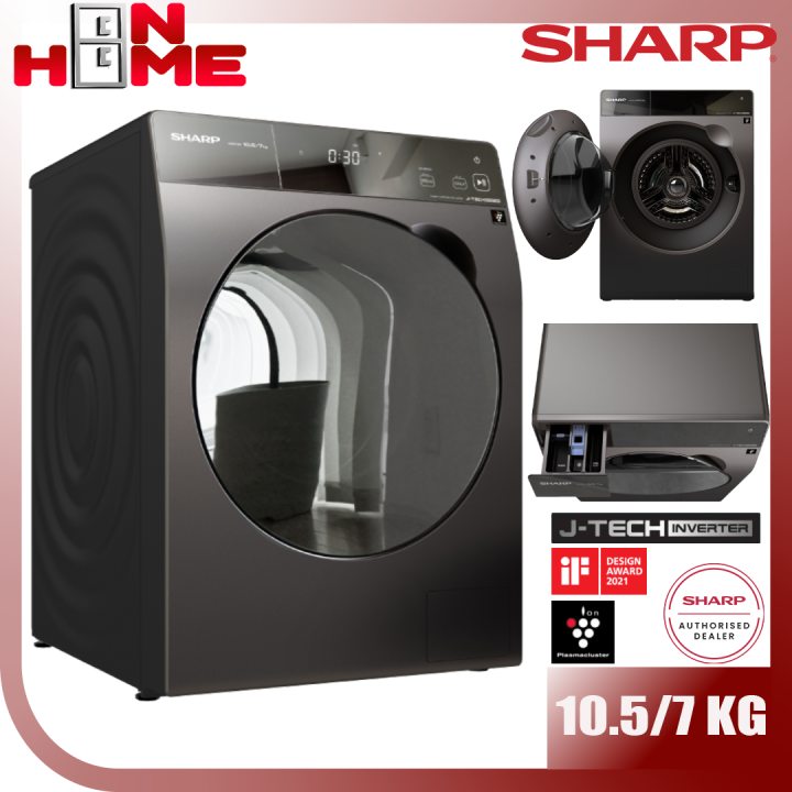 Sharp 8.5KG / 10.5KG / 10.5&7KG Inverter Washing Machine Mesin Basuh ...