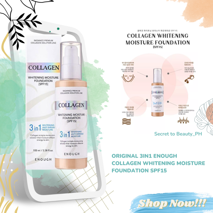 ORIGINAL 3IN1 ENOUGH COLLAGEN WHITENING MOISTURE FOUNDATION SPF15 ...