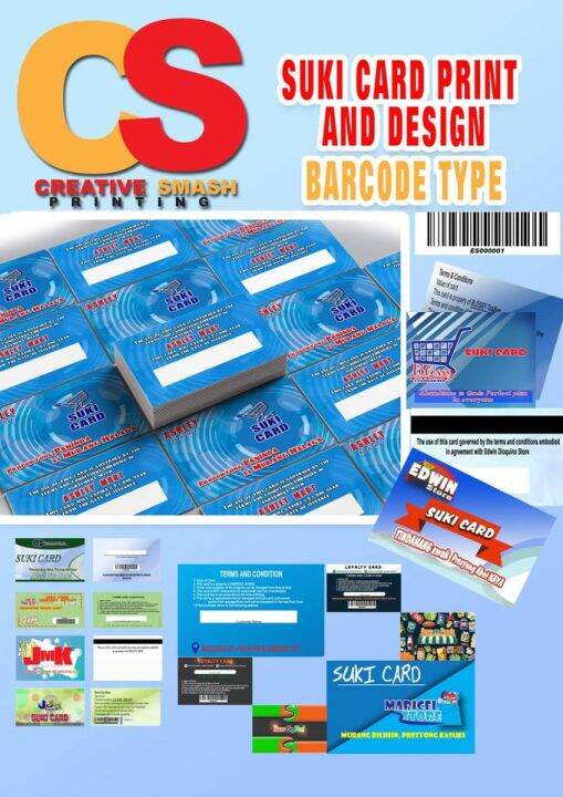 PVC SUKI CARD BARCODE TYPE | Lazada PH