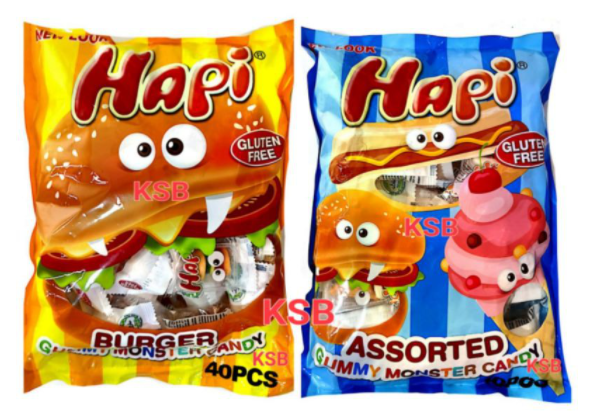 HAPI BURGER GUMMY CANDY 360g x 40‘S | Lazada