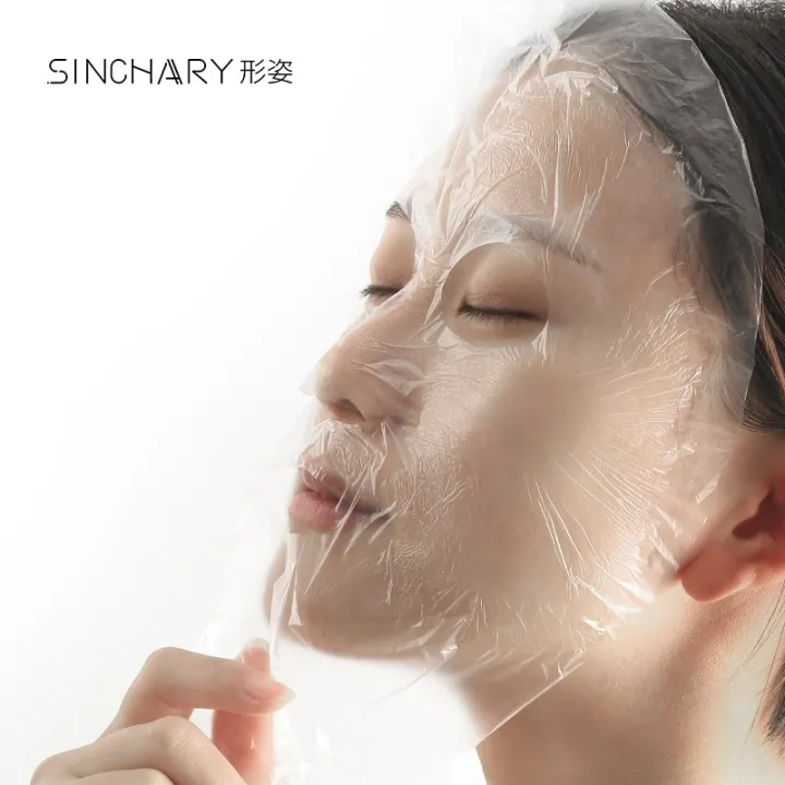 Disposable plastic wrap mask paper ultra-thin plastic mask compression ...