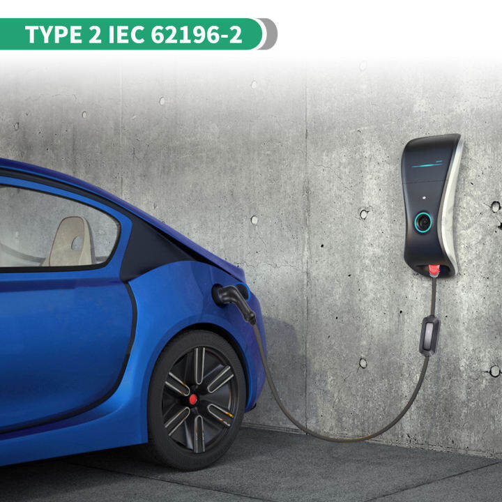 32A 22KW Level2 Portable EV Charger Type 2 Electric Car Charging Box ...