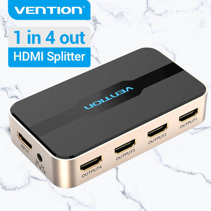 Vention HDMI 1x4 Splitter 1 In 4 Out HDMI Spliter 4K HD 3D Vision ...