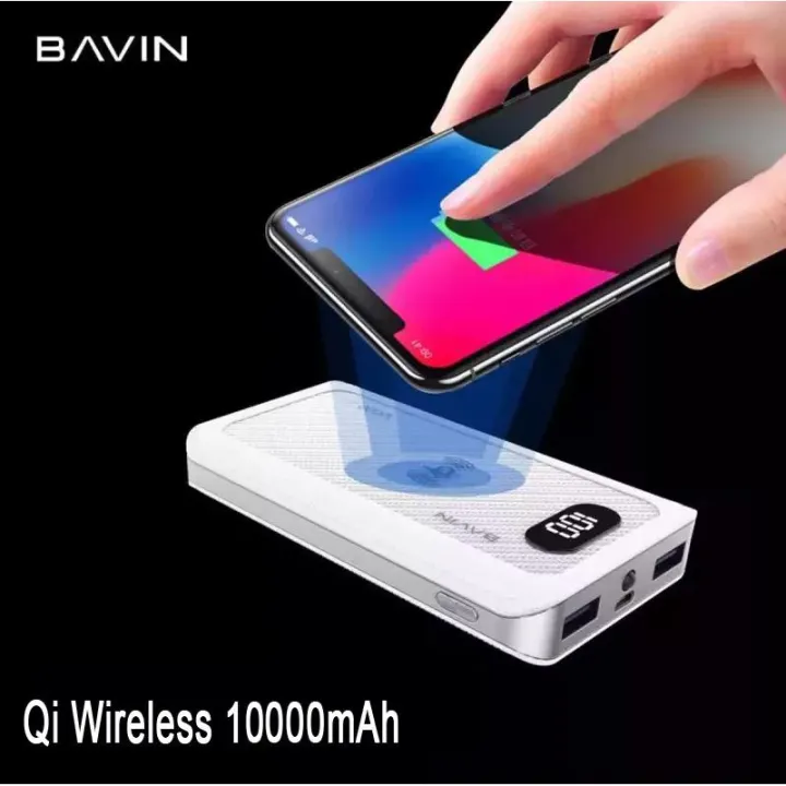 Bavin Qi Wireless Portable Charger 10000mAh Charging Power Bank with ...