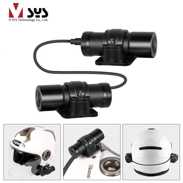VSYS SYS Dual lens Motorcycle helmet camera front and rear view 1080p ...