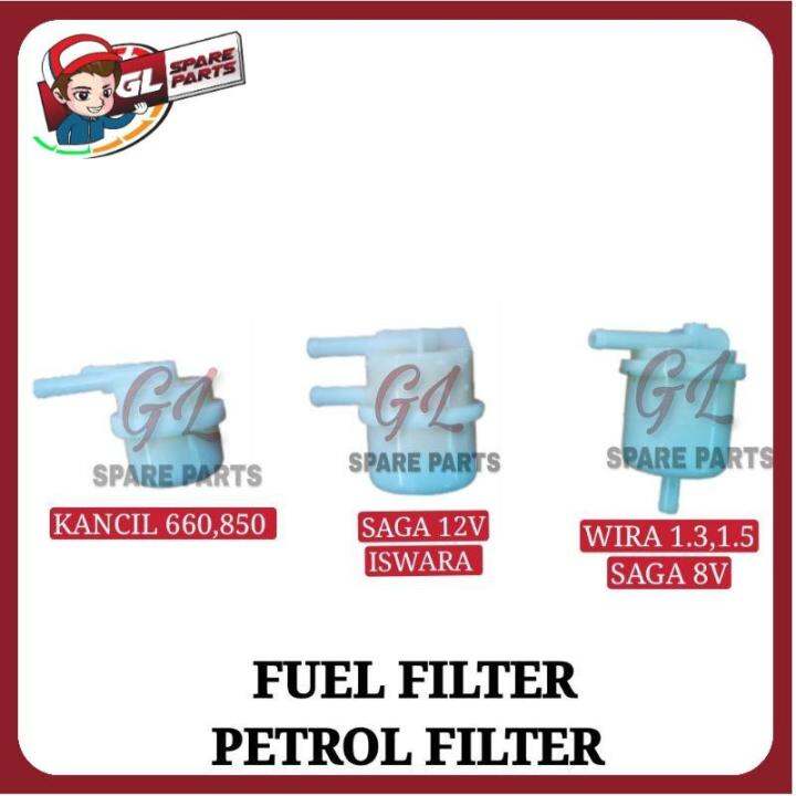 FUEL FILTER PERODUA KANCIL 660,850 PROTON SAGA 12V ISWARA WIRA 1.3,1.5 ...