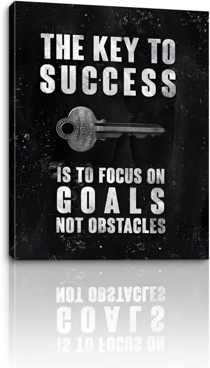 Seni Dinding Inspirasional untuk Kantor Poster Motivasi Kanvas Cetakan ...