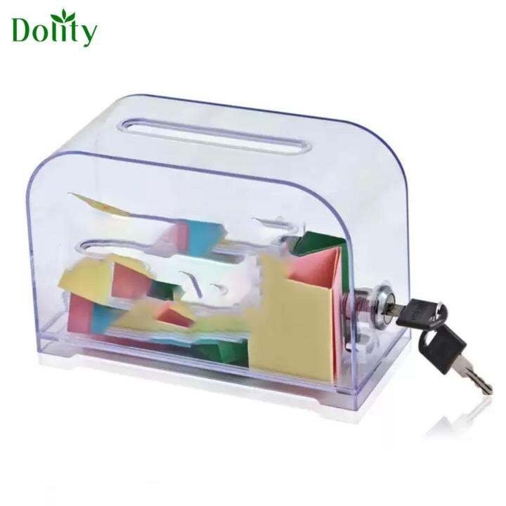 Dolity Clear Voting Box Comment Box Acrylic Donation Box for Desk ...