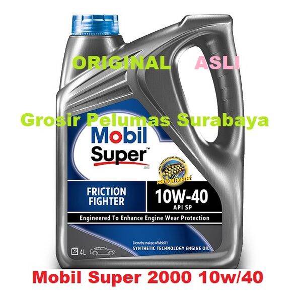ORIGINAL Oli Mobil1 Mobil Super 2000 10w40 10w-40 Mobil Friction ...