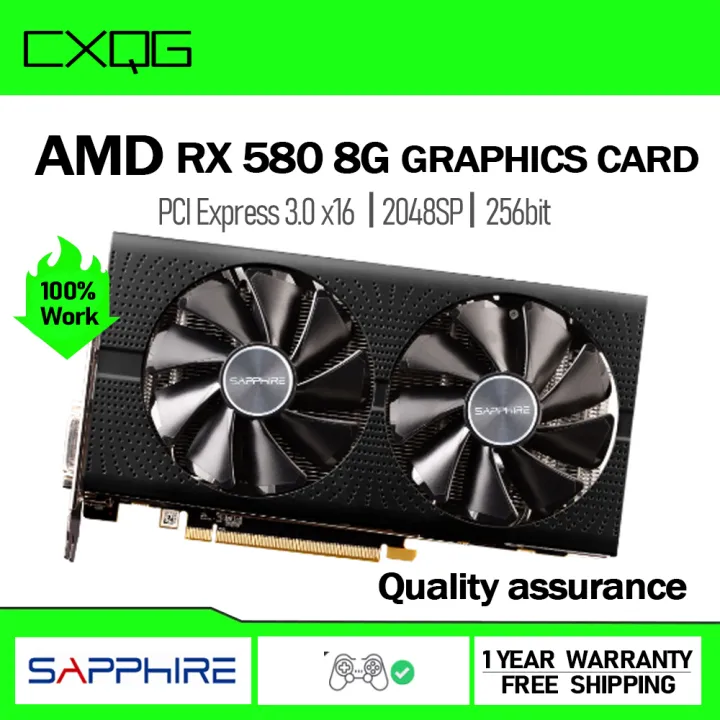 USED SAPPHIRE RX 580 8GB 2048sp Video Card 256Bit GDDR5 Graphics Cards ...