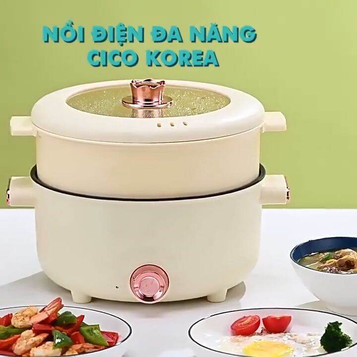 Nồi Đa Năng Hàn Quốc Cico Korea 3.5L Chiên Sào Nâu Luộc Hấp Cao Cấp | Lazada.vn