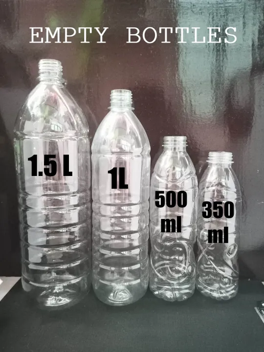 Empty/ PET BOTTLES 1.5L, 1L, 500ml, 350ml per piece | Lazada PH