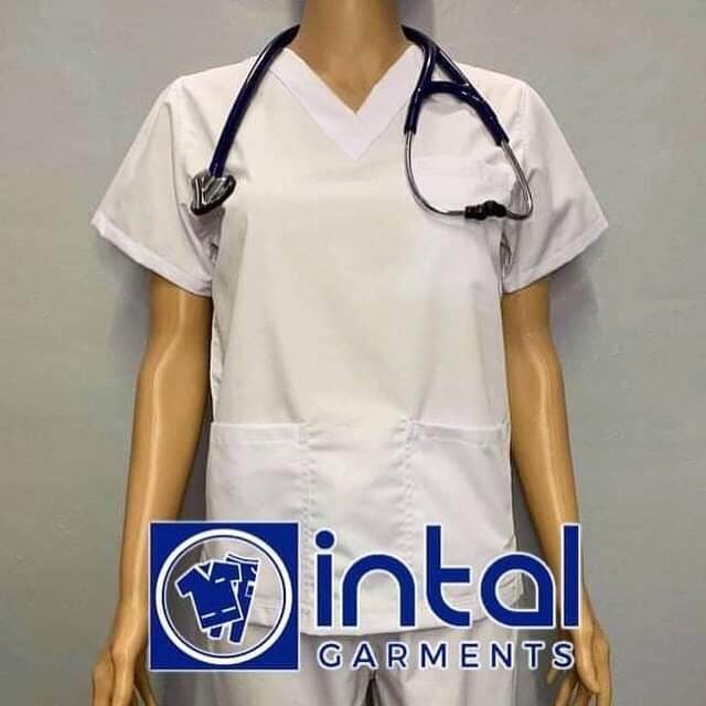 HOT SCRUB SUIT Doctor Nurse Uniform SET 01A by INTAL GARMENTS ( White ...