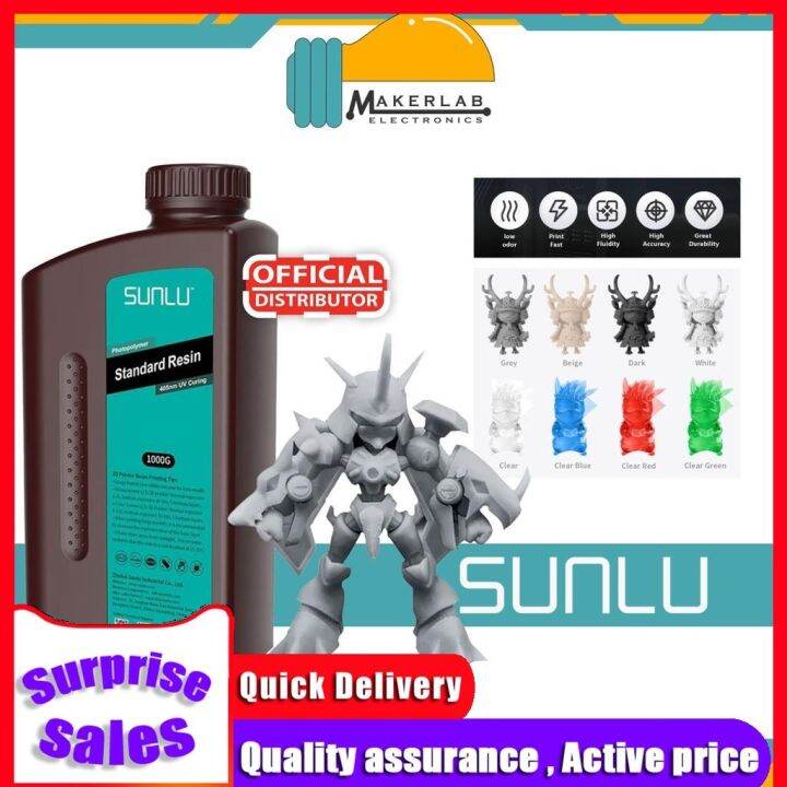 SUNLU Standard 1KG Photopolymer Resin 405nm UV Curing SLA 3D Printer ...
