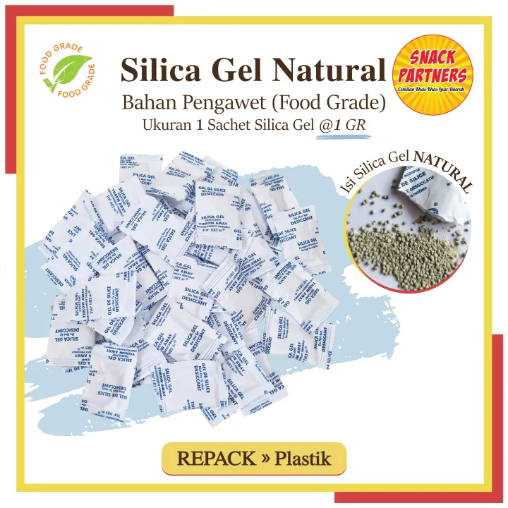 Silica Gel NATURAL Food Grade Sachet 1 GR - PER PACK 100 / 250 PCS ...