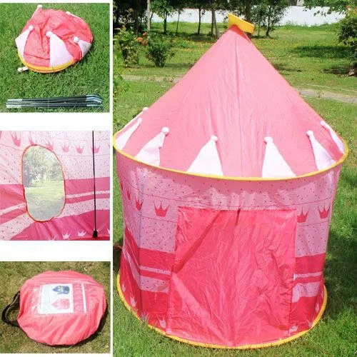 Easy Shop Portable Folding Castle Play Tent Playhouse Castle Fairy Tale ...