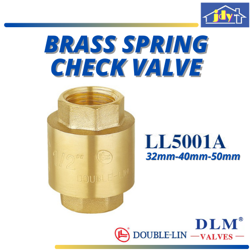 DLM Double Lin Brass Spring Check Valve Non Return Valve One Way Valve ...