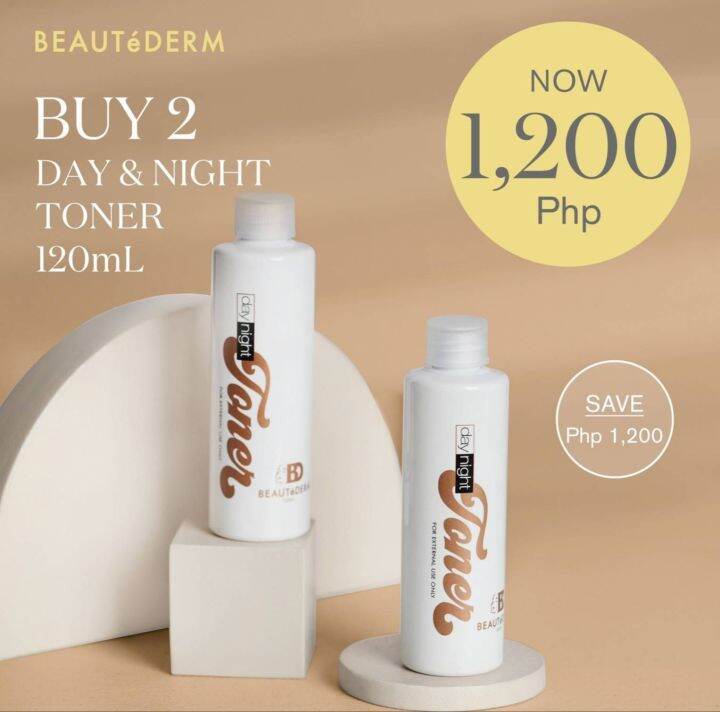 Promo Buy 1 Take 1 BEAUTeDERM Day and Night Toner 120ml!!! | Lazada PH