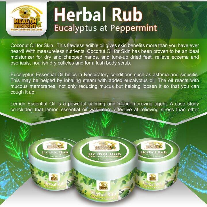 Health Insight Herbal Rub Eucalyptus Scent | Lazada PH