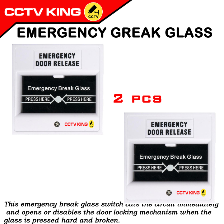 CCTV King White Emergency Break Glass, Fire Alarm Switch Break Glass ...