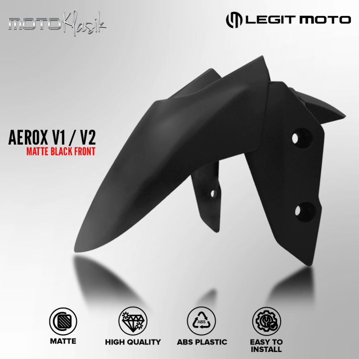 LEGITMOTO AEROX V1 / AEROX V2 FRONT FENDER MATTE BLACK L-9128 FOR ...