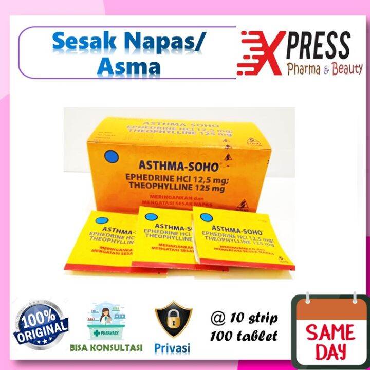 ⚡XPRESS⚡ Asthma-Soho DUS Obat Sesak Napas Dos Box Asma Soho AsmaSoho AsthmaSoho Astma Tablet ...