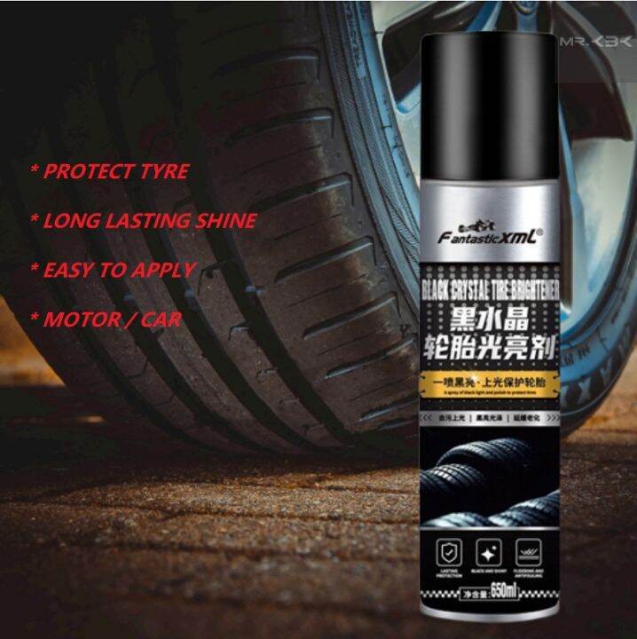 TYRE FOAM CLEANER SPRAY TYRE POLISH FOAM Tyre Shine Polish Wax PENGILAT ...