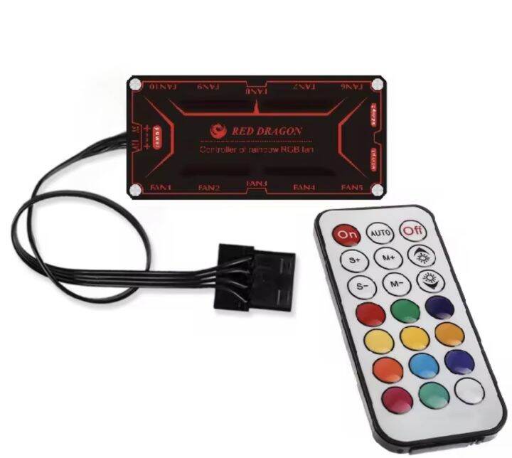 (HUB không led) Bộ Hub Kết Nối Nguồn Và Điều Khiển Fan RGB RED DRAGON ...