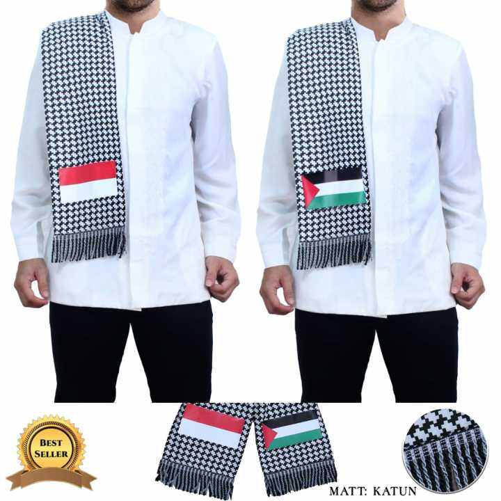 Syal Hitam Putih Save Palestine New AlesyaMuslim | Lazada Indonesia