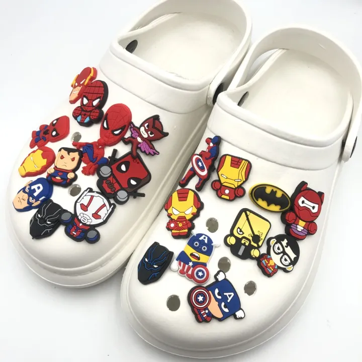 super hero Cartoon Artificial CROCS Pin for Men Shoe Decorations ...