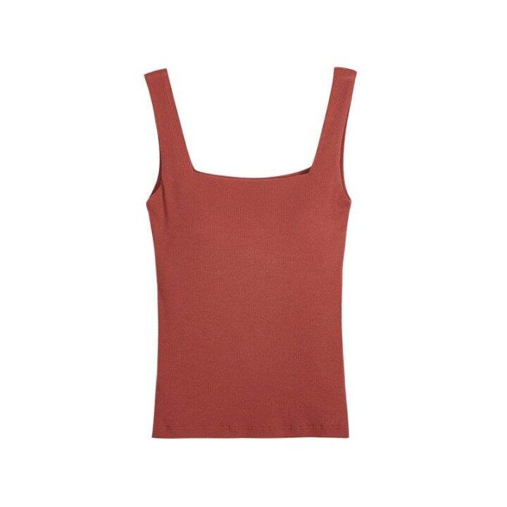 LORIOT Bra Tank Top For Women Ribbed Stretchable Camisole Sando Singlet ...