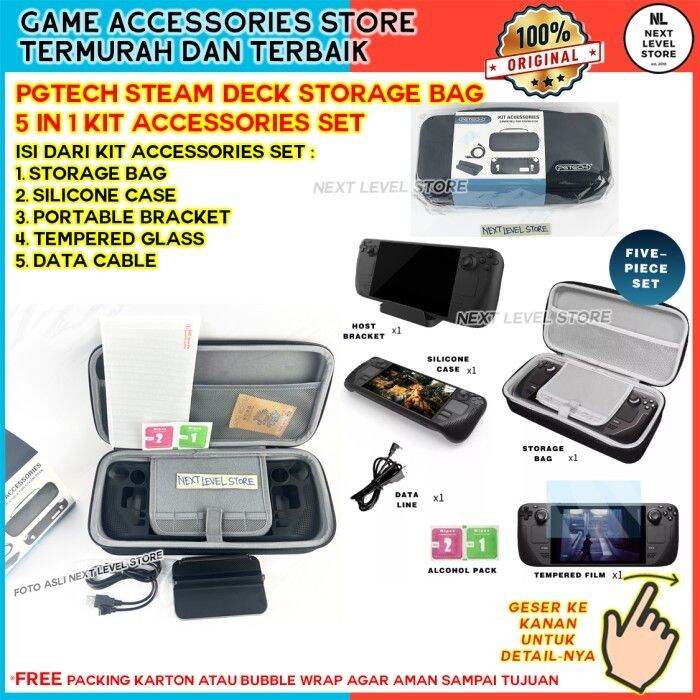 PGTech Steam Deck Kit Accessories Set Complete Storage Bag - Original | Lazada Indonesia