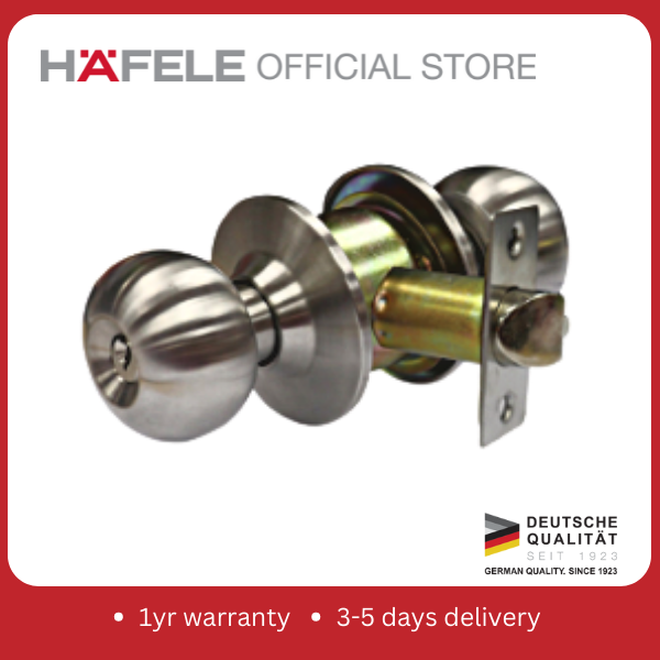 Hafele Cylindrical Knob Lockset Stainless Steel Matt Finish | Lazada PH