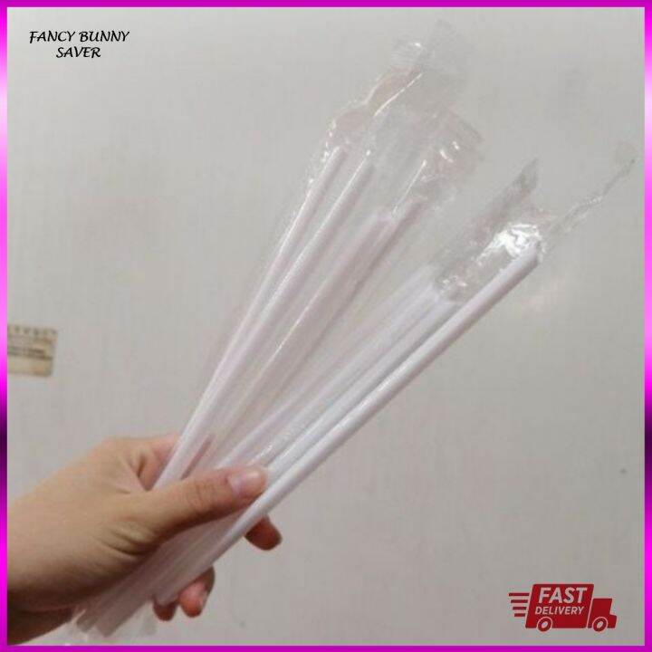 Disposable Plastic Medium Straw (100pcs) 8mm x 21cm | Lazada