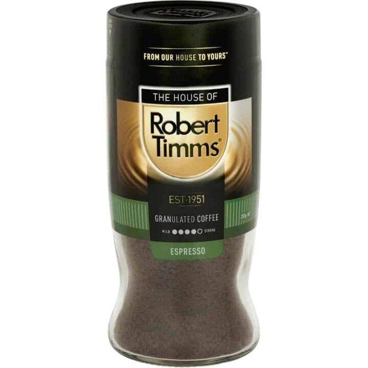 Robert Timms Premium Granulated Coffee Espresso 100g. โรเบิร์ตทิมส์ ...