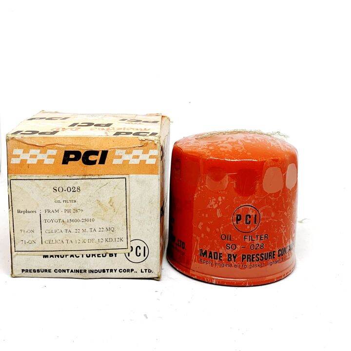PCI SO-028 Oil Filter FRAM-PH2870 Toyota 15600-25010 Celica TA | Lazada ...